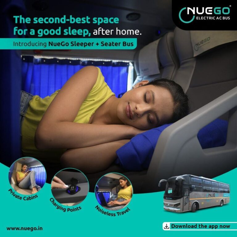 Nuego launches long-haul electric AC seater + sleeper bus service - EV ...
